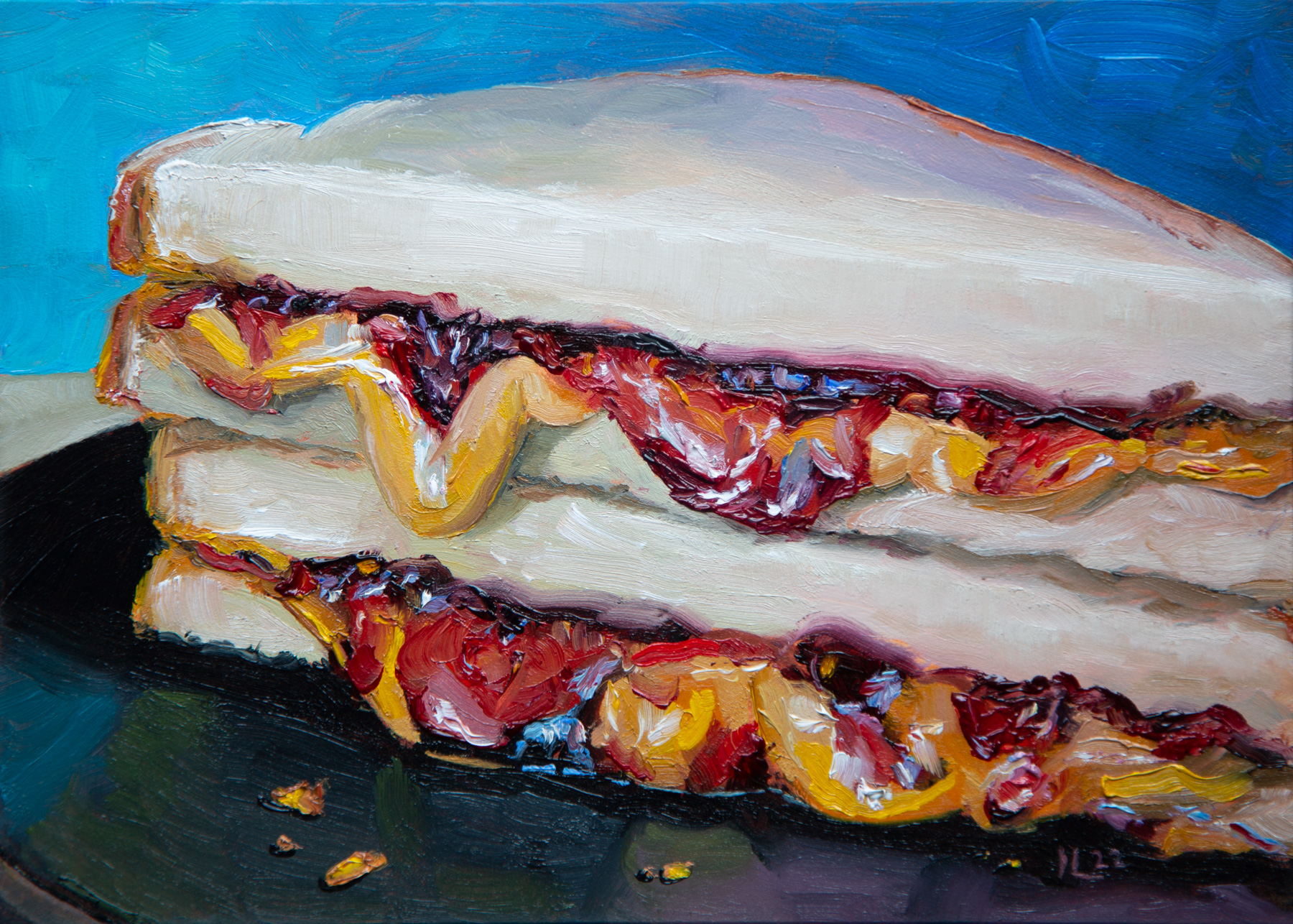 Oil Painting of Peanut Butter and Jelly - Irene Liebler Fine Art